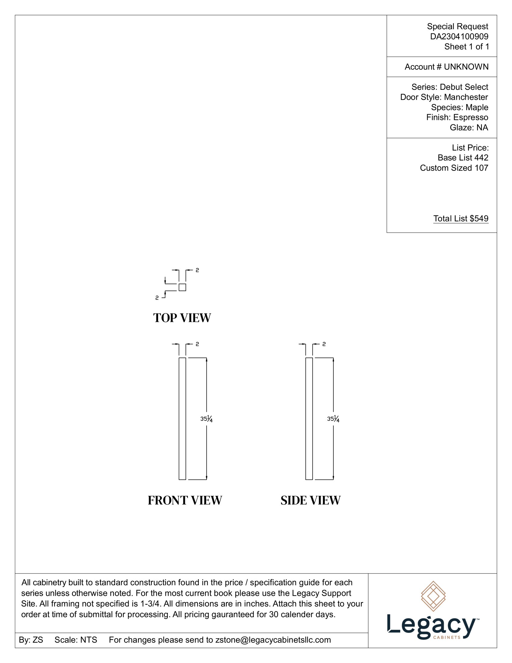 Custom Drawing Accessory Library - Legacy Cabinets | Legacy Cabinets