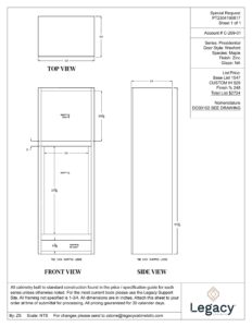 Custom Drawing Tall Library - Legacy Cabinets | Legacy Cabinets