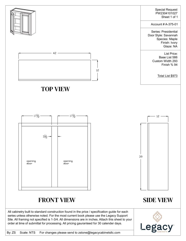 Custom Drawing Wall Library - Legacy Cabinets | Legacy Cabinets