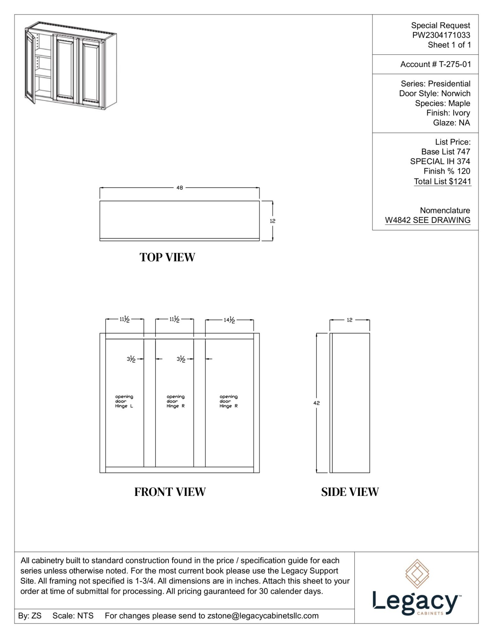 Custom Drawing Wall Library - Legacy Cabinets | Legacy Cabinets