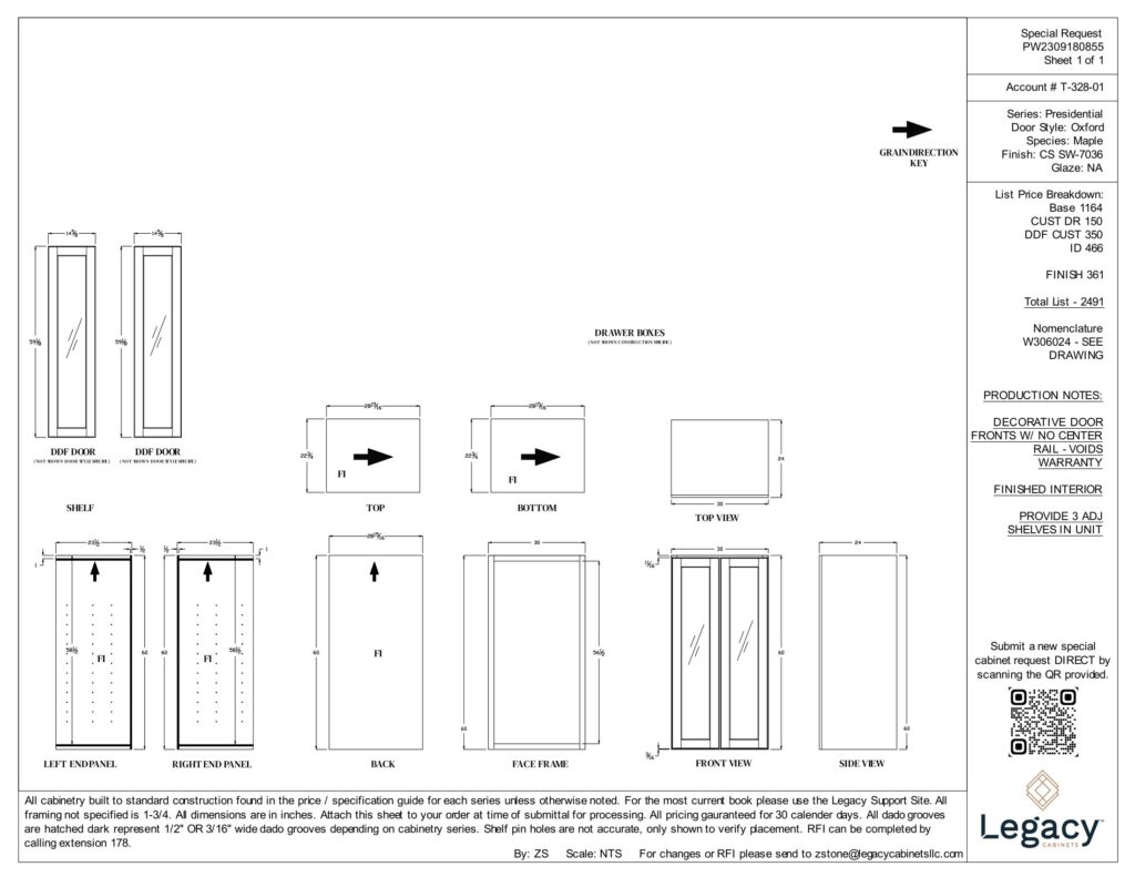 Custom Drawing Wall Library - Legacy Cabinets | Legacy Cabinets